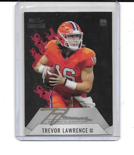 2021 WILD CARD MATTE TREVOR LAWRENCE RC AUTO ON CARD AUTOGRAPH # 9/25 ...
