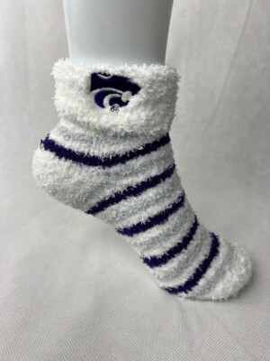 Kansas State Wildcats Stripe Fuzzy Cuff Socks Medium | eBay