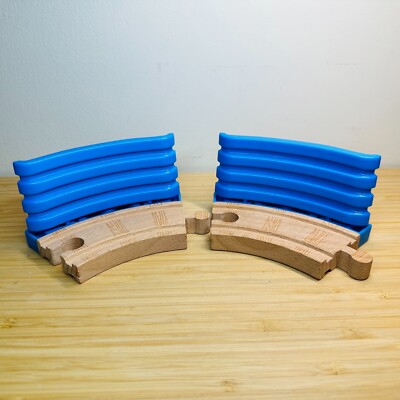 Blue Curved Wall Track x2 - Thomas The Tank Engine & Friends Wooden ...