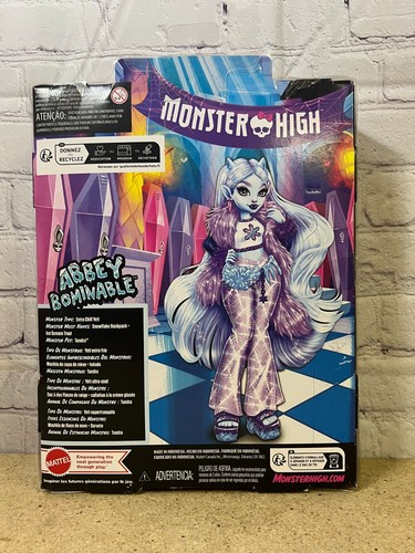 Monster High Abbey Bominable Yeti with Pet Mammoth Tundra & Accessories ...