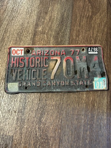 1977 Arizona Historic Vehicle Copper License Plate | eBay