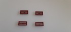 Lego Parts-Tile, Modified 1x2 Grille Bottom Groove (#2412b)-Dark Red-(4 ...