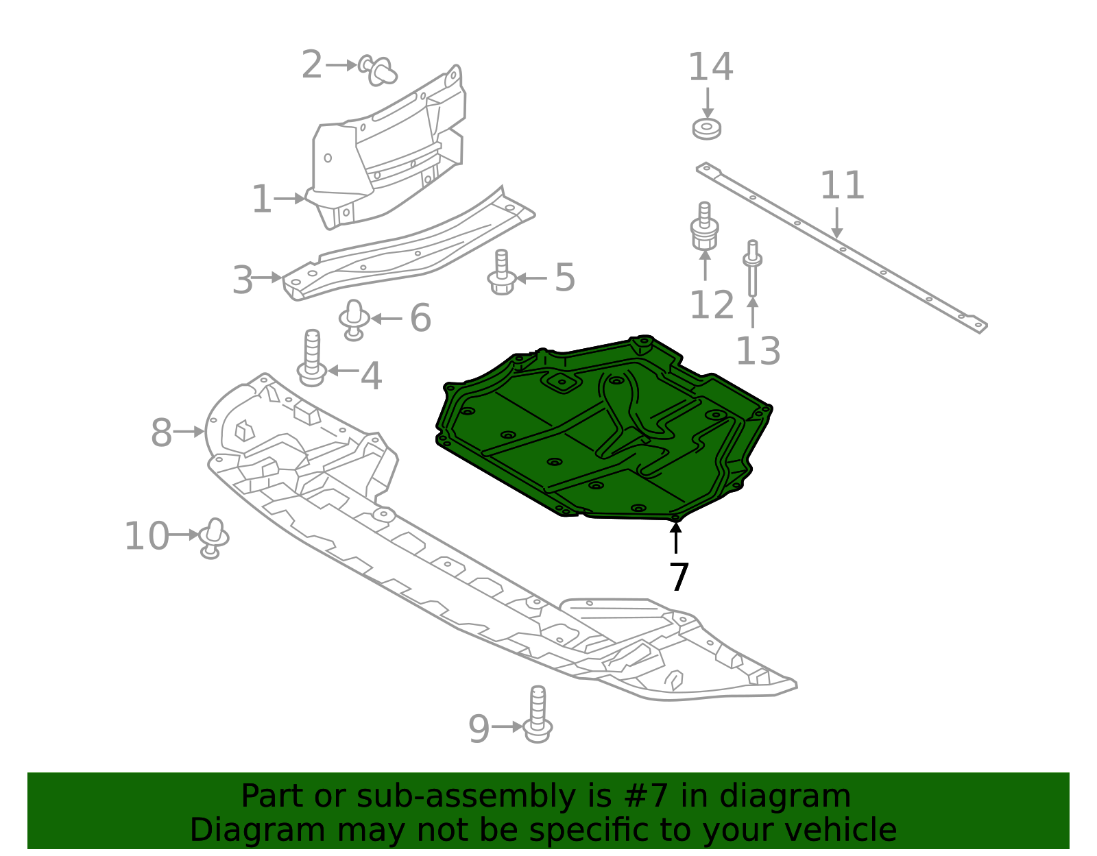 5370B864 Mitsubishi OEM Genuine Cover Eng Room Under FR for sale online ...
