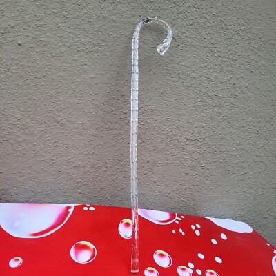 Antique Victorian End-of-Day Whimsy Clear Twist Glass Walking Stick ...