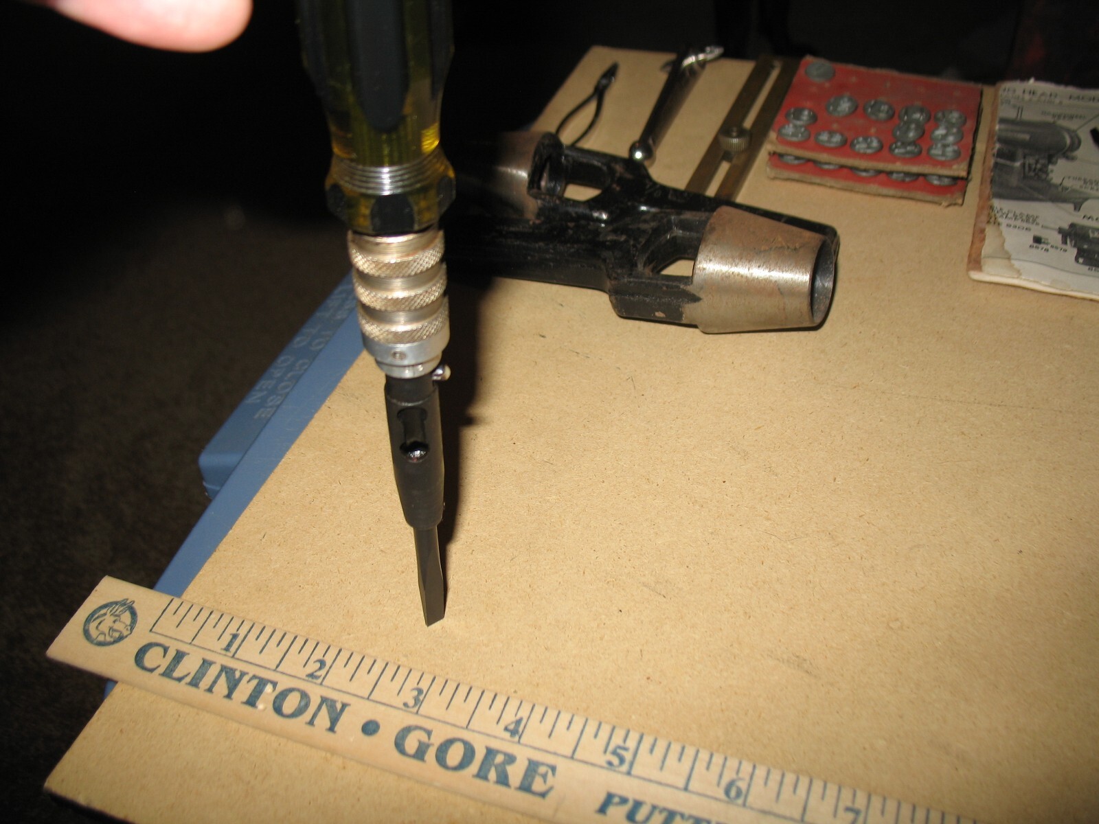 VTG STANLEY ELECTRICIANS SCREWDRIVER SPRING LOADED WIRE CUTTER STRIPER ...