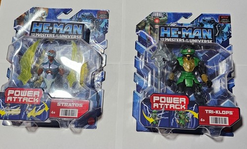 2x He-Man The Masters of the Universe Power Attack - Stratos & Triclops ...