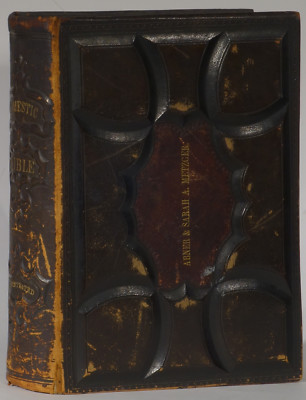 Illustrated Domestic Bible 1872 Ingram Cobbin color maps family records ...