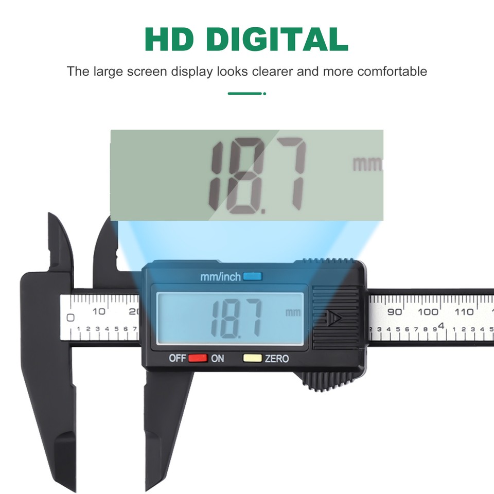 6" Micrometer Digital LCD Measuring Tool Caliper Vernier Gauge Metric ...
