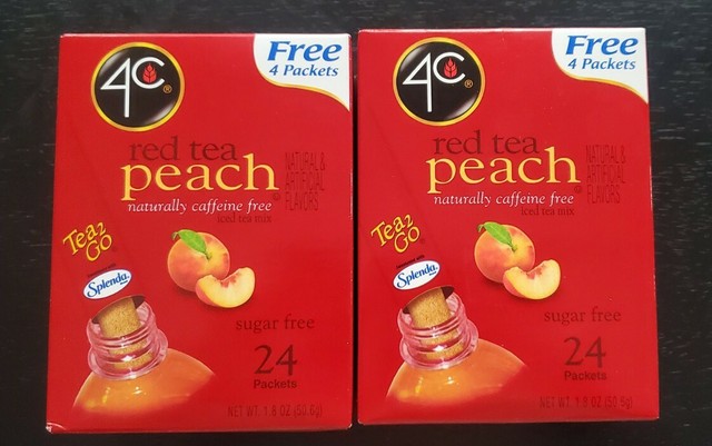 4C Red Peach Tea Sugar 24 Packets - Great Deal for sale online | eBay