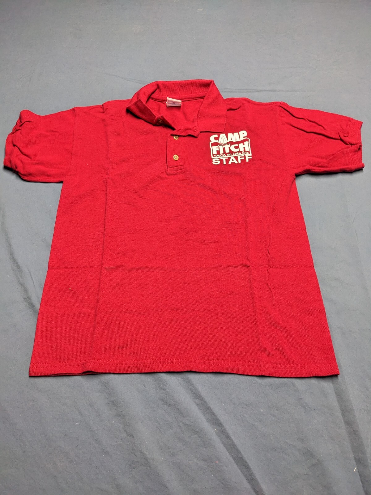 Vintage Camp Fitch YMCA red collared staff shirt Adul… - Gem