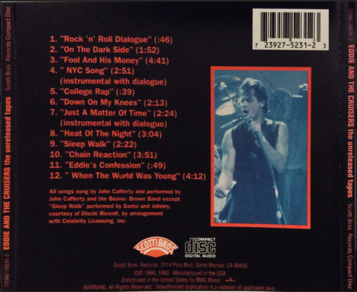 Eddie & The Cruisers Unreleased Tapes John Cafferty Beaver Brown Band ...