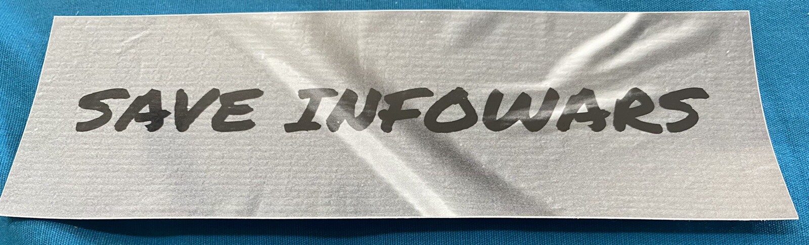 NEW UNUSED BUMPER STICKER “SAVE INFOWARS” DUCT TAPE STYLE ALEX JONES ...