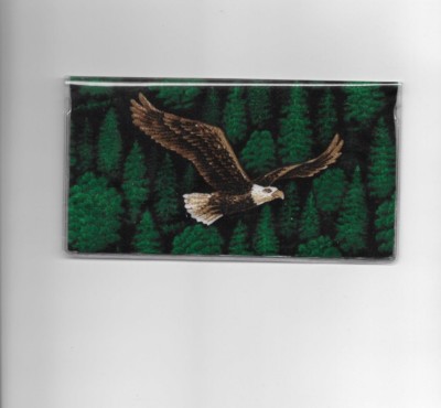 EAGLE CHECKBOOK COVER WILDLIFE FABRIC BIRD BALD EAGELS # 2 | eBay