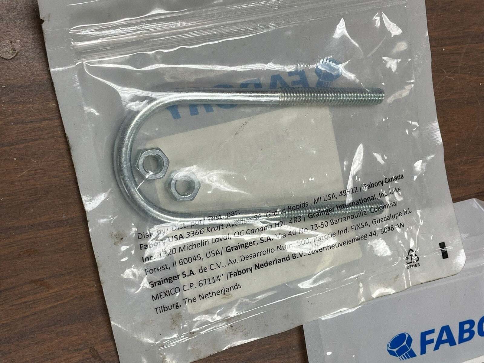 (3) New Fabory Standard U-Bolt Zinc Plated Steel 5/16"-18 x 2" x 4-1/2 ...