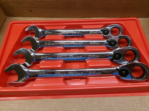 Blue Point Tools 4-Piece Metric Reversible Ratcheting Wrench Set 21-25 ...