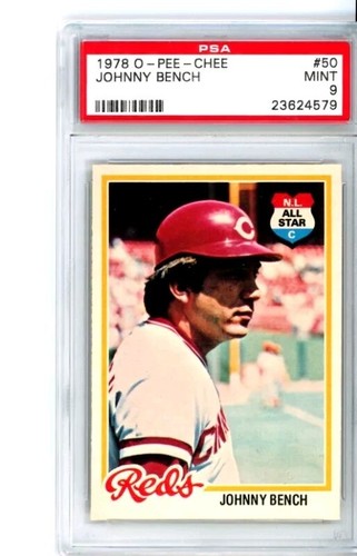 1978 O-Pee-Chee #50 Johnny Bench PSA 9 MINT | eBay