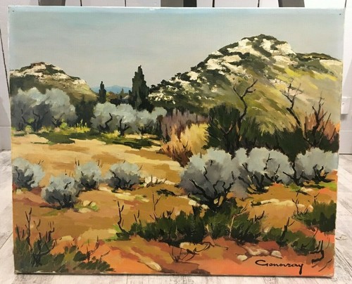 Louis GENEVRAY (1867-?) Landscape Mountain Sainte Victoire Rhône Dijon ...