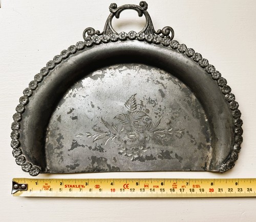 Antique Vintage 1930s Silverplate TABLE CRUMBER SILENT BUTLER Crumb 9 ...