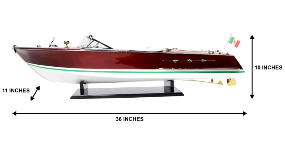 Riva Ariston Speed Boat Wood Model 36" Italian Mahogany Runabout Motor ...