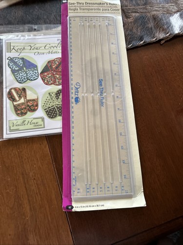 Dritz Dressmaker's Ruler Standard & Metric 15" x 4" Plus Oven Mitt ...