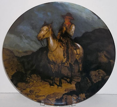 Frank Tenney Johnson Texas Night Herder Plate Limited Edition # 84 / ...