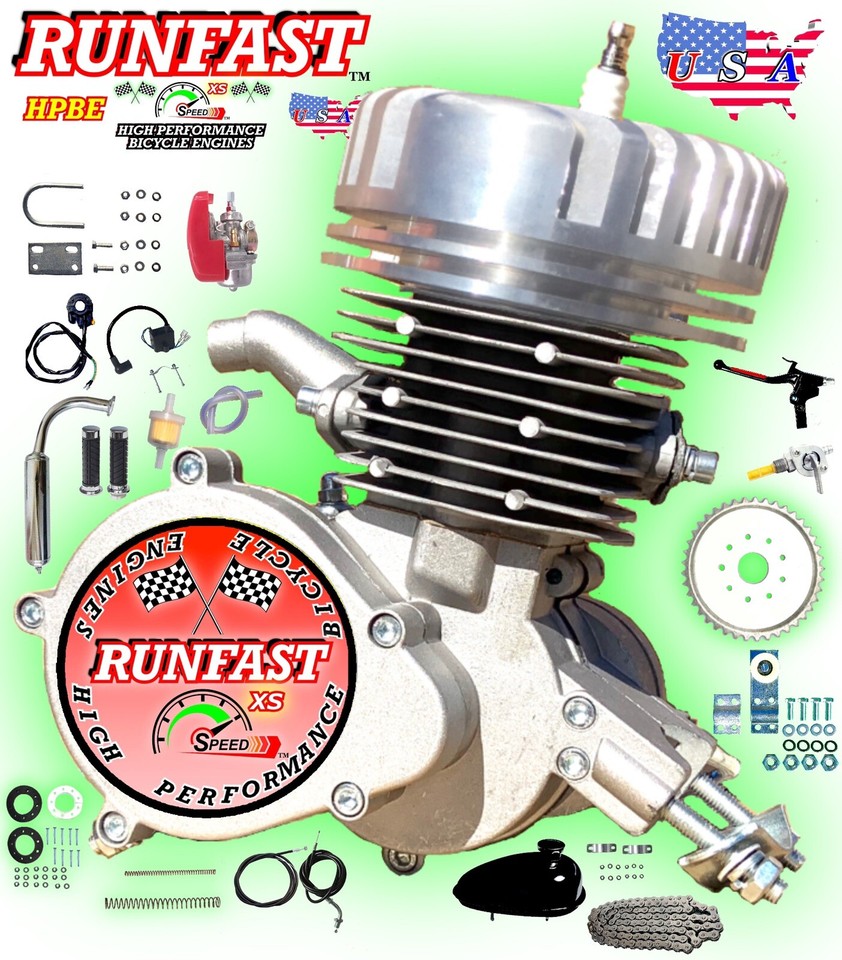 PK80 Low Hole 80cc Bike Bicycle Motorized 2 Stroke Petrol Gas Motor ...