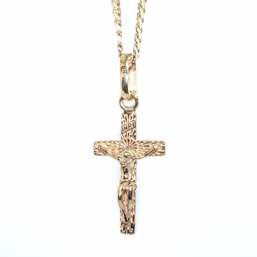 9ct 9k Yellow Gold Crucifix Cross INRI Jesus Pendant 6.30 Grams. Brand ...