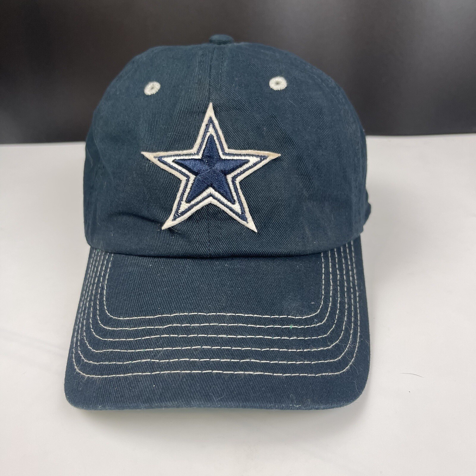 Dallas Cowboys Distressed Blue White Stitching Adjustable Back Strap ...
