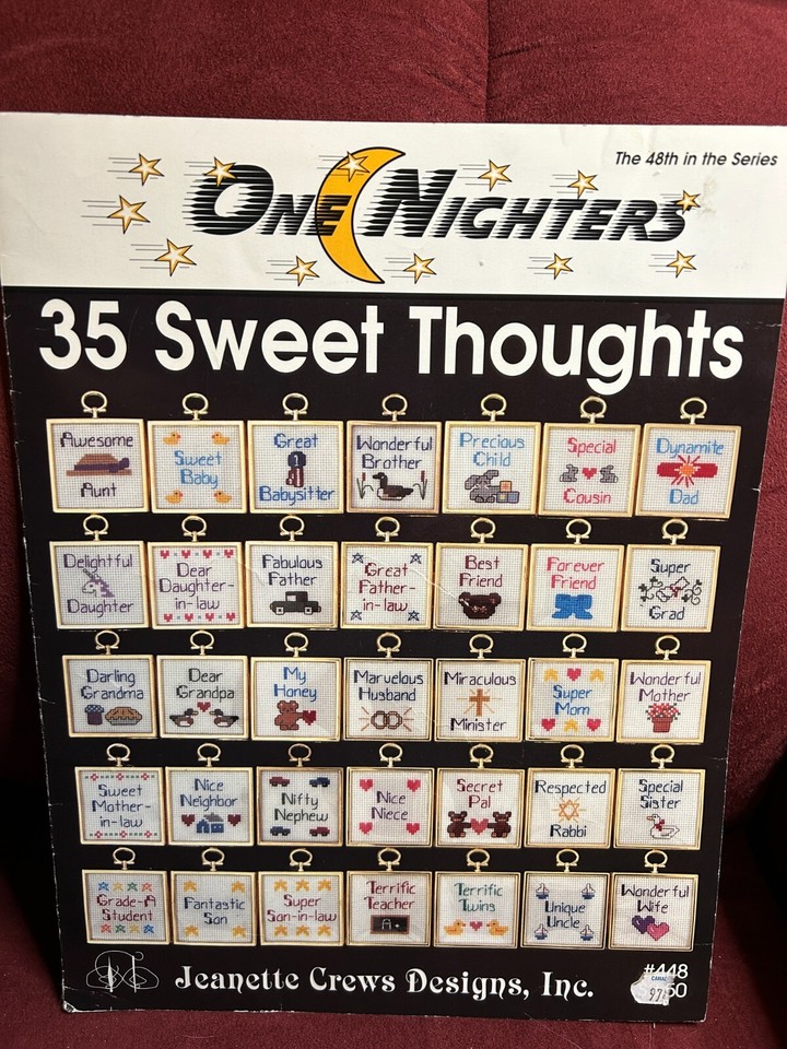 ONE NIGHTERS Jeanette Crews Designs, Inc. and other Cross Stitch ...