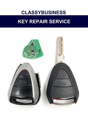 Porsche Cayman Boxster 997 Carrera 911 2 button key fob case battery ...