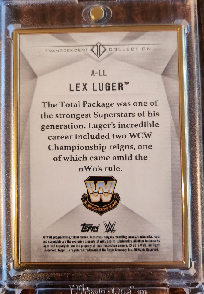 Lex Luger 05/15 Transcendent Auto On-Card 2019 Legend Topps WWE ...