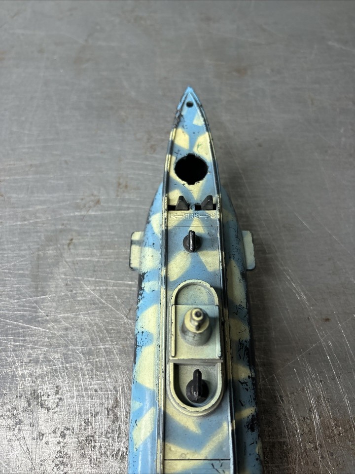 Vintage Ideal USA Plastic Toy Sea Wolf Submarine Blue White | eBay