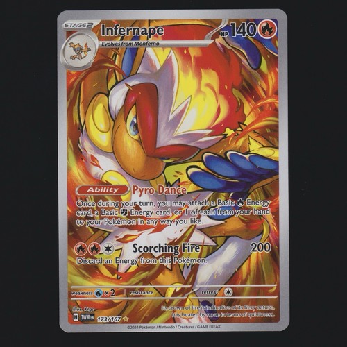 Infernape 173/167 Twilight Masquerade Illustration Rare Pokémon TCG NM ...