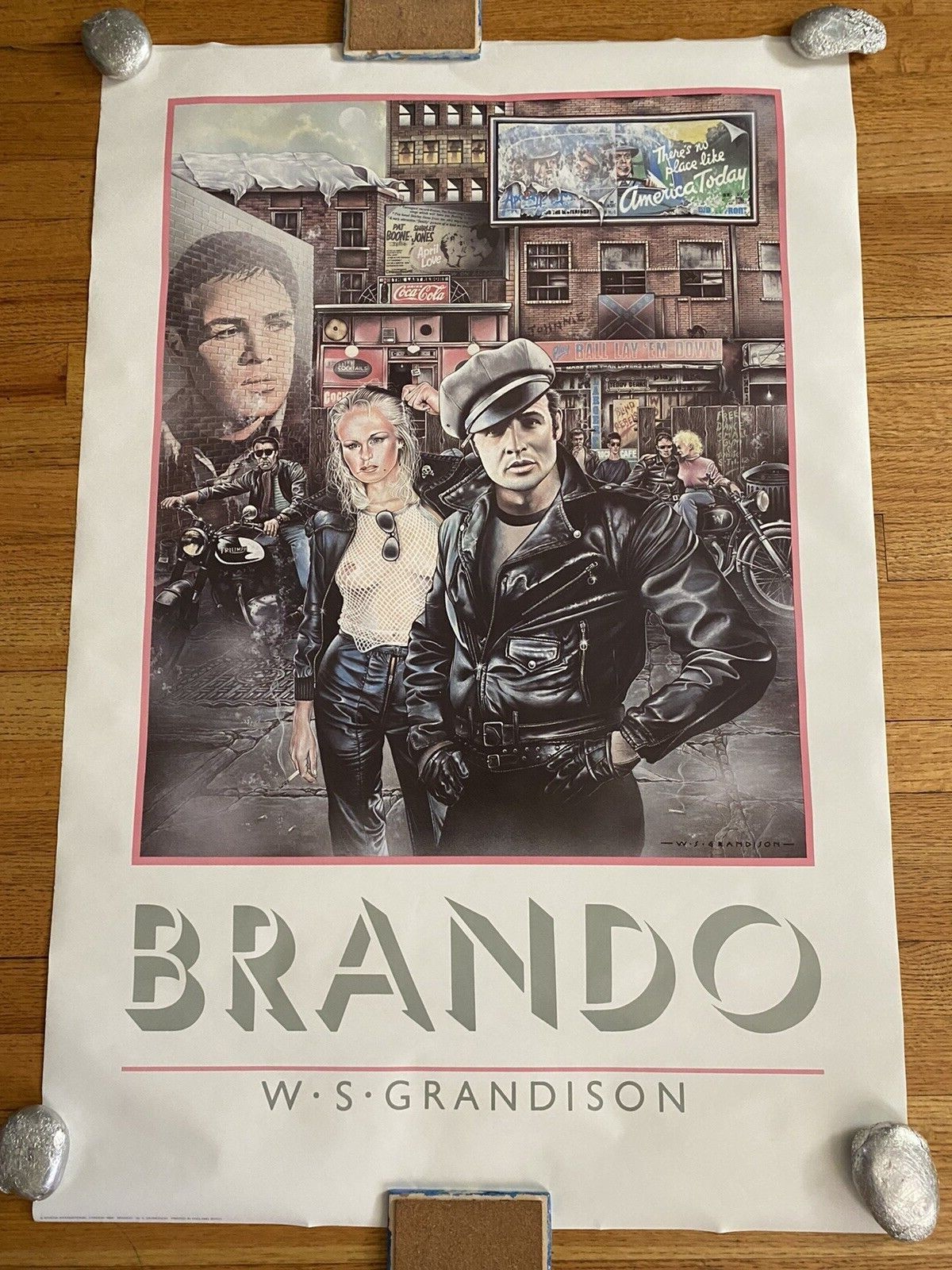 Vintage 1984 W.S. Grandison Brando Collage Poster 23.5" X 35" | eBay