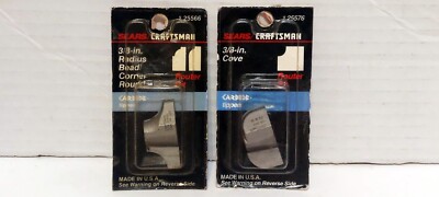 Vintage Sears Craftsman Carbide Tipped Router Bits 3/8" COVE & Bead ...