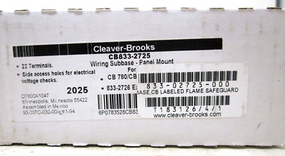 CLEAVER BROOKS 833-2725 WIRING SUB BASE | eBay