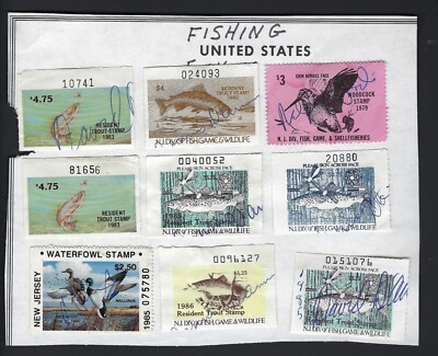9 FISHING STAMPS | eBay
