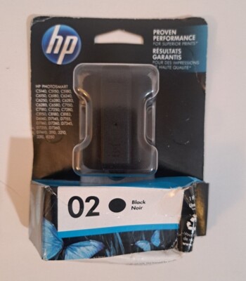 Black Genuine HP 02 Ink Cartridge HP Photosmart C5140 C5150 C6100 | eBay