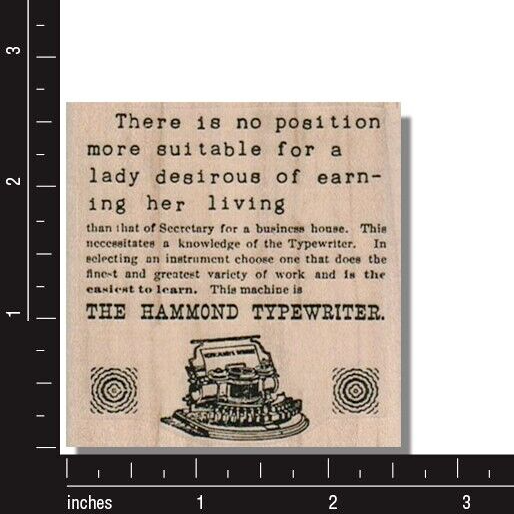 Rubber Stamp, VINTAGE TYPEWRITER AD, Background Stamp, Typing ...