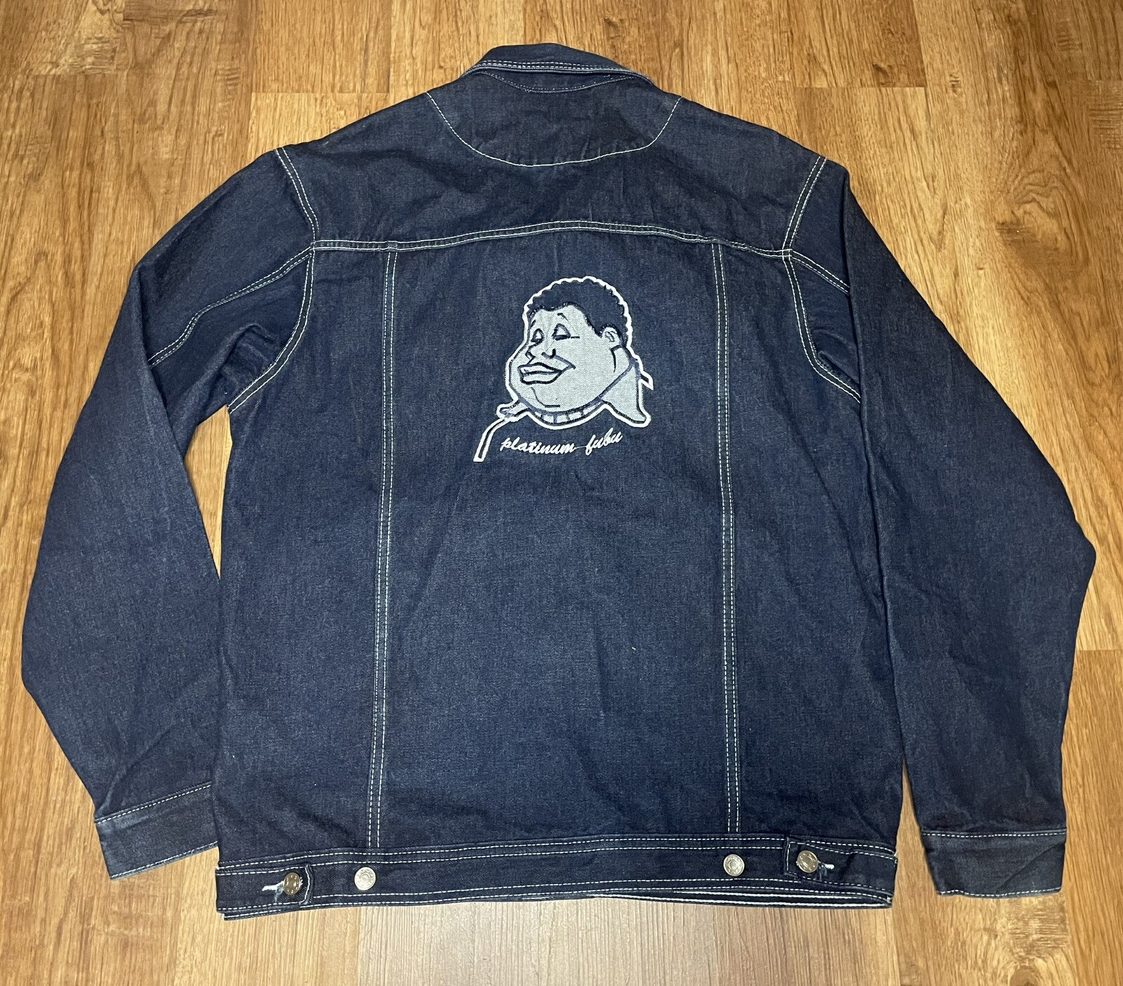 Vintage Fubu Platinum Jacket Mens 36 Denim Fat Albert… - Gem