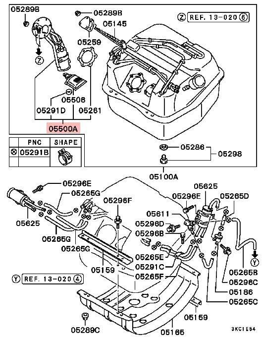 IN TANK FUEL PUMP COMPLETE UNIT FOR MITSUBISHI PAJERO SHOGUN V31V MK2 2 ...