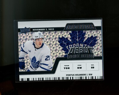 2022-23 Upper Deck Credentials Horizontal Debut Ticket #128 Pontus ...