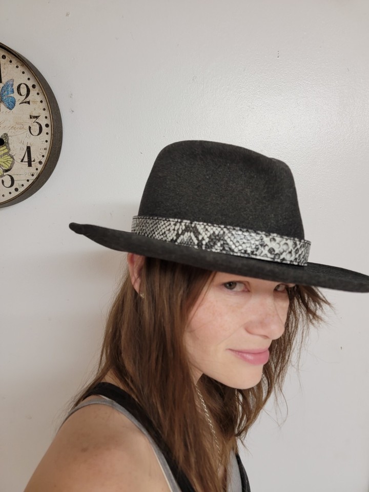 Faux Leather Pyton hatband snake skin adjustable Western cowboy cowgirl ...