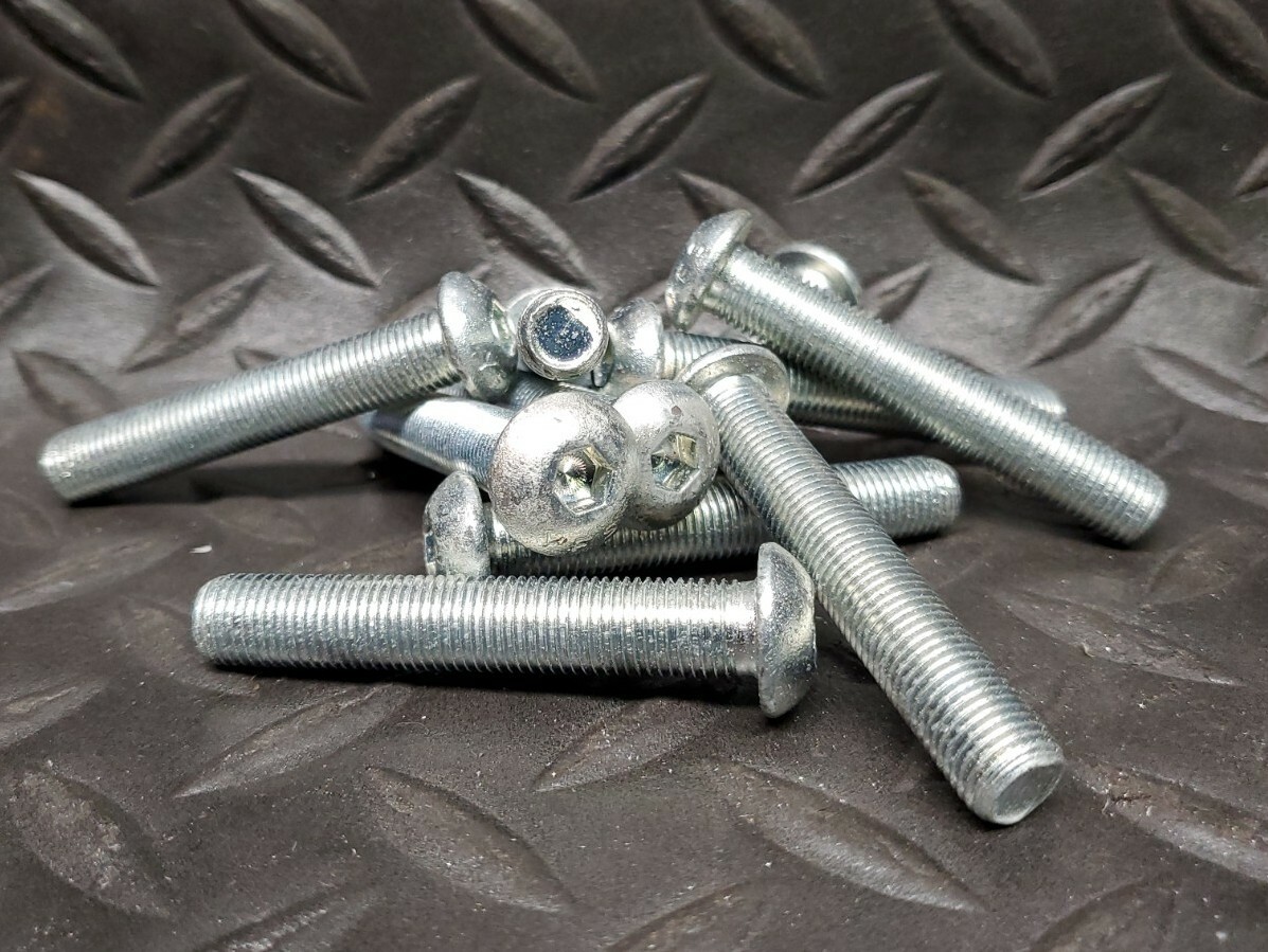 3/8"-24 x 2-1/4" ASTM F835 Button Hex Drive Bolt Cap Screw Zinc Alloy ...