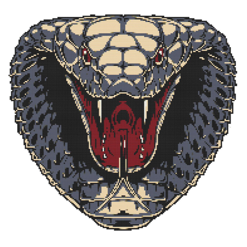 STRIKING SERPENT Cross Stitch Pattern Cross Stitch Chart Cross Stitch ...