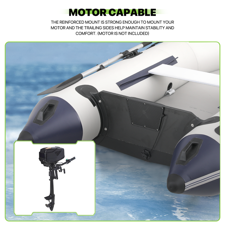 9ft Inflatable Boat Fishing Dive Pontoon Rafting Sport Dinghy Boat ...