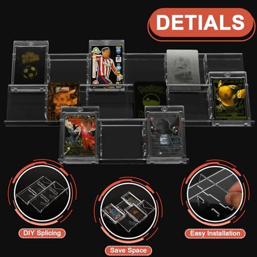 Pack Acrylic Card Sorting Tray5 Slot Trading Card Organizer Tray Game ...