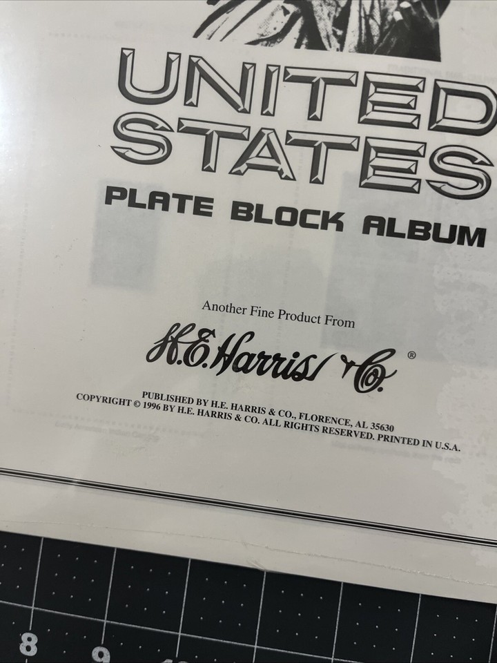 H.E. Harris United States Plate Block Album Volume C Stamp Pages 1996 ...