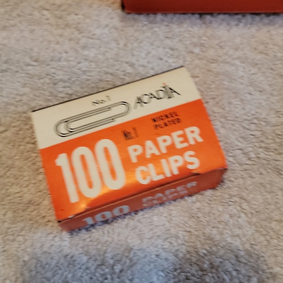 ACADIA Paper Clips Nickel Plated Finish No. 1 Silver 1000 Paper Clips ...