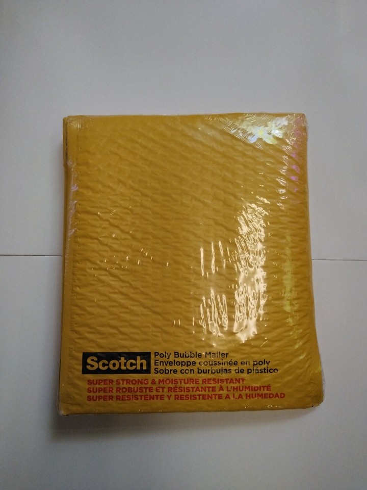 3M Scotch Poly Bubble Mailers 4 Pack 8.5”x 11.25” Self-Sealing ...